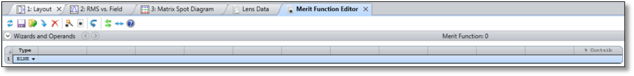 Merit Function Editor (automatic optimization group)